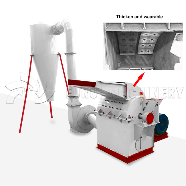 Steel Wood Chip Crusher / Wood Chipper Grinder Dostosowane kolory Dwa wloty